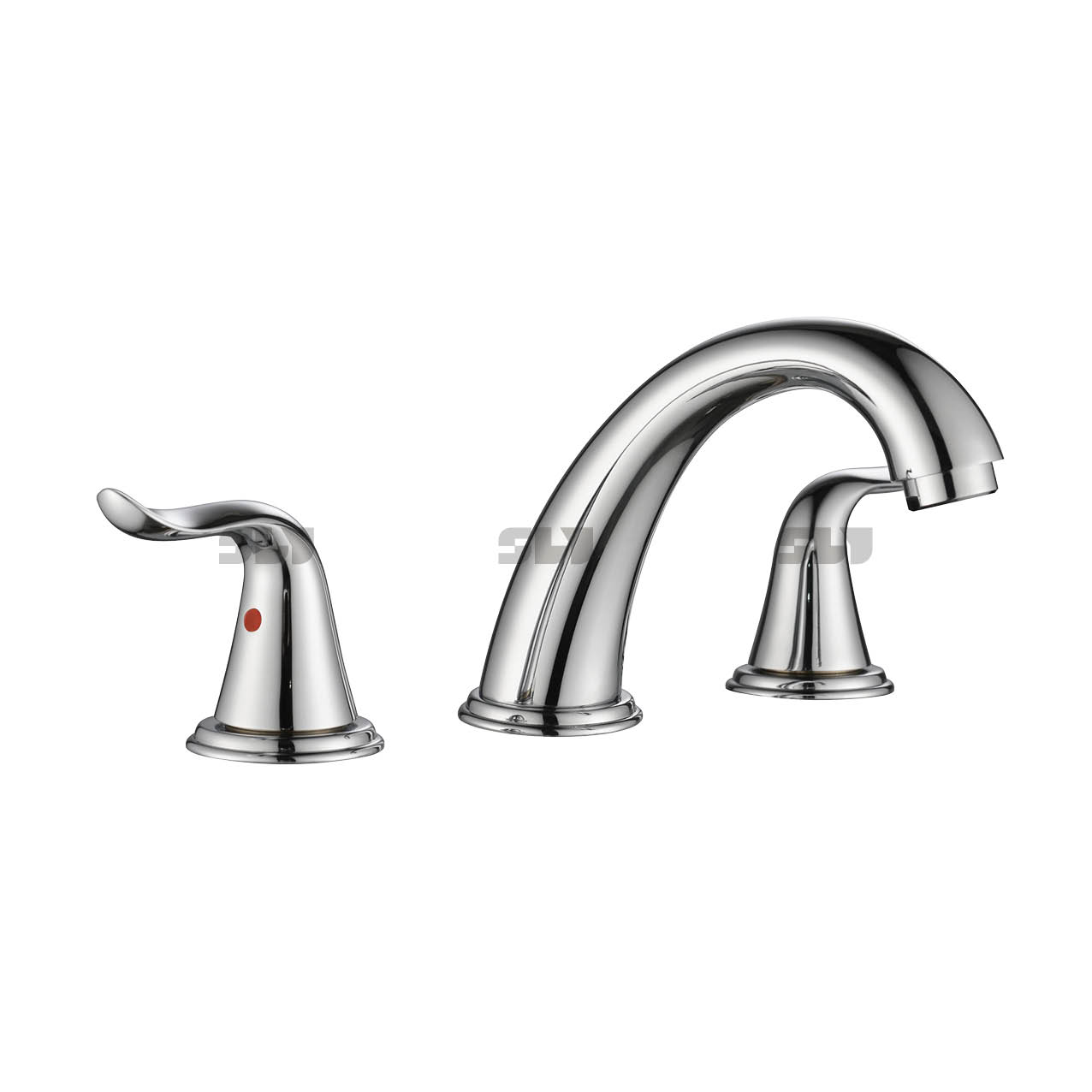 SLY Basin Faucet Deck Mounted Water Mixer Tap Hot And Cold Face Basin ...